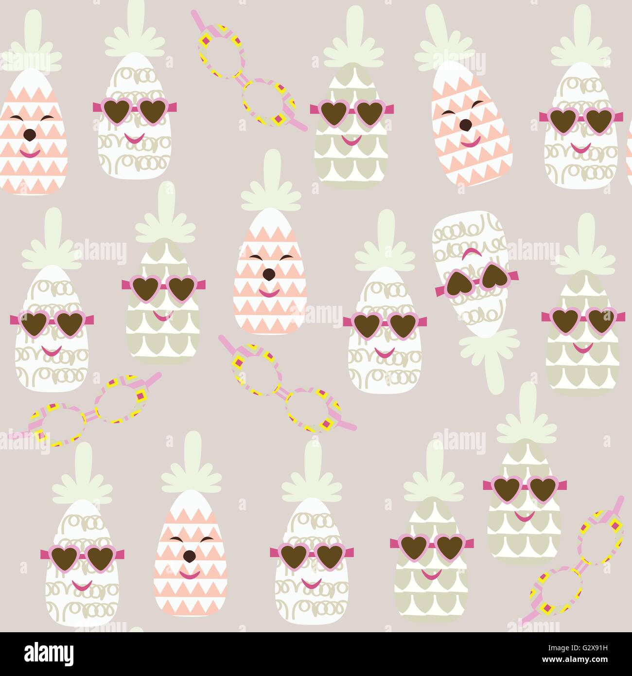 Cartoon happy pineapple Stock Vector Images - Alamy