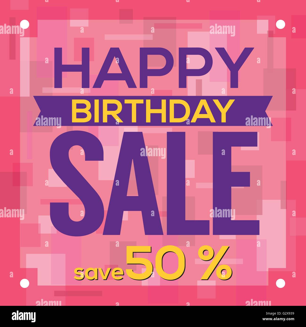 Happy Birthday Sale Banner Vector Illustration Stock Vector Image & Art ...