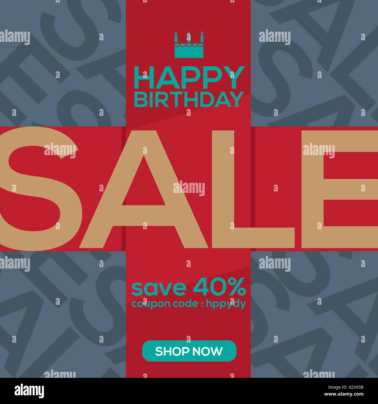 Happy Birthday Sale Banner Vector Illustration Stock Vector Image & Art ...