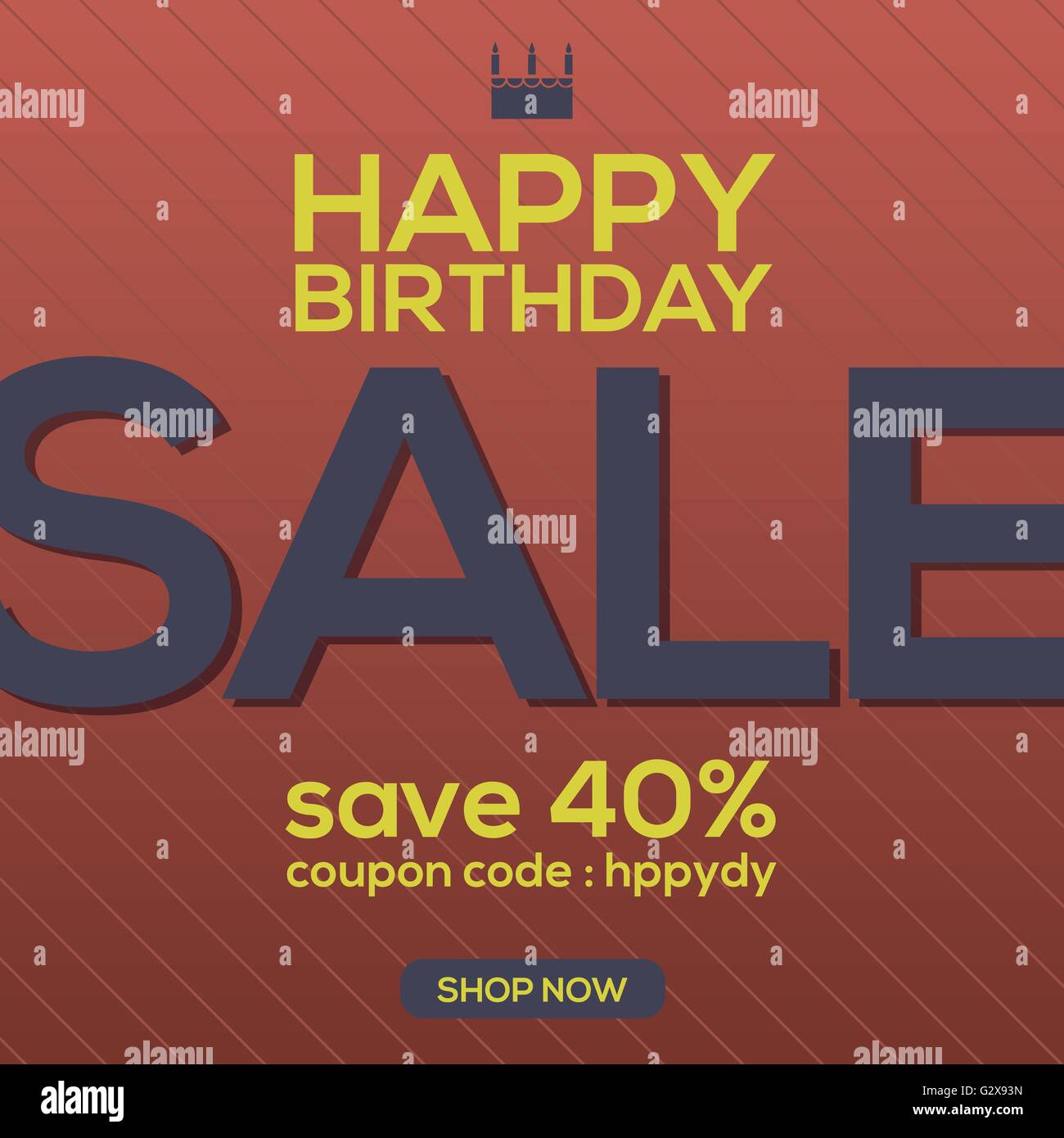 Happy Birthday Sale Banner Vector Illustration Stock Vector Image & Art ...