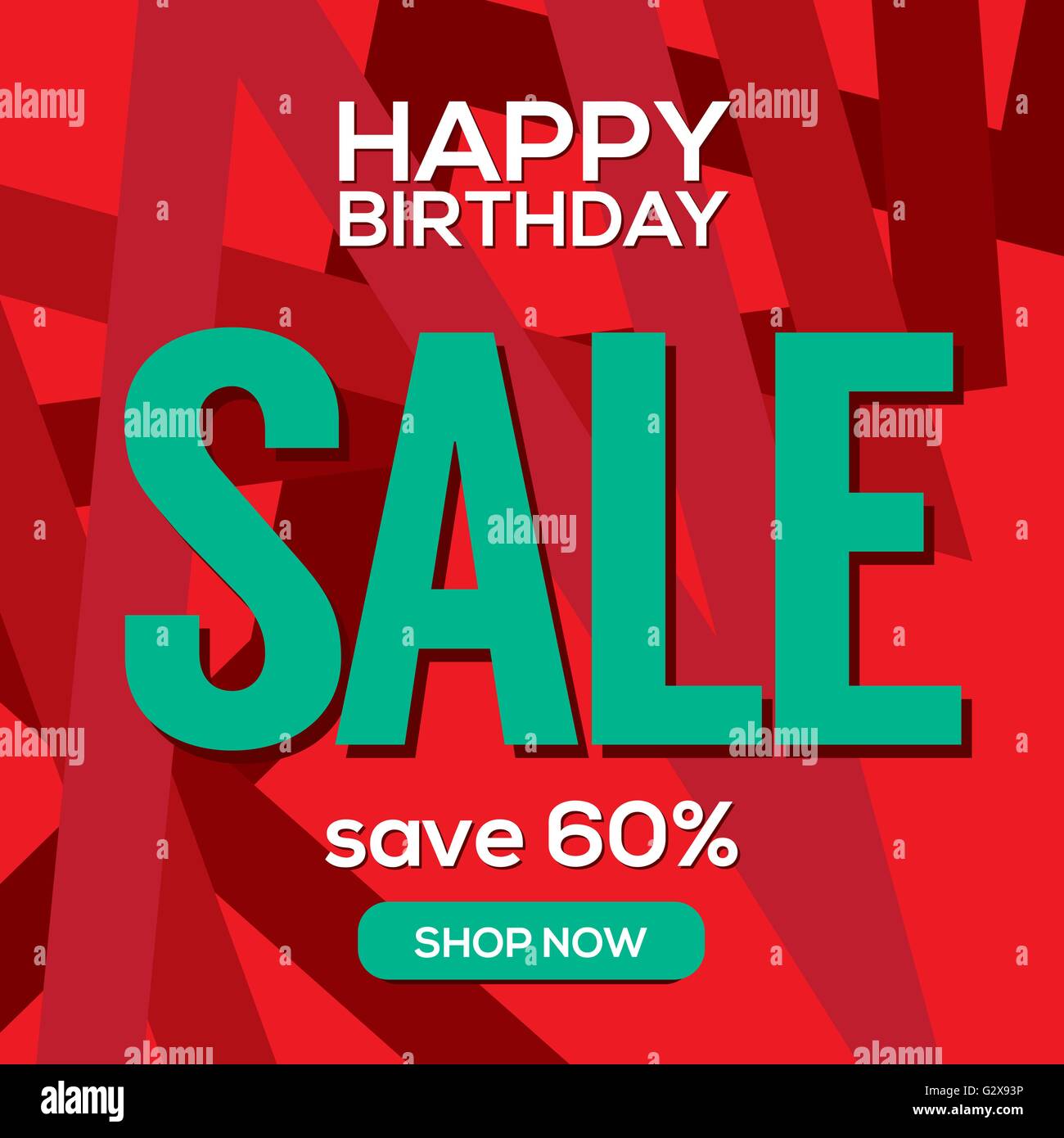 Happy Birthday Sale Banner Vector Illustration Stock Vector Image & Art ...