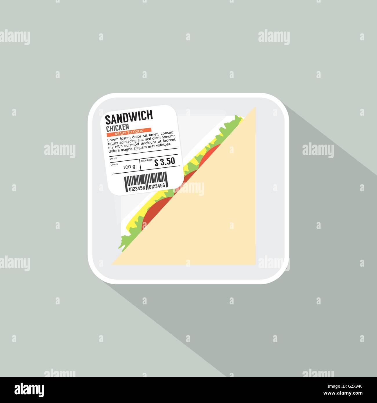Sandwich wrapped Stock Vector Images - Alamy