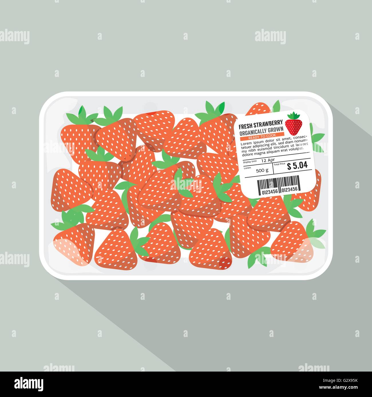 Strawberry Pack Vector Illustration Stock Vector Image & Art - Alamy