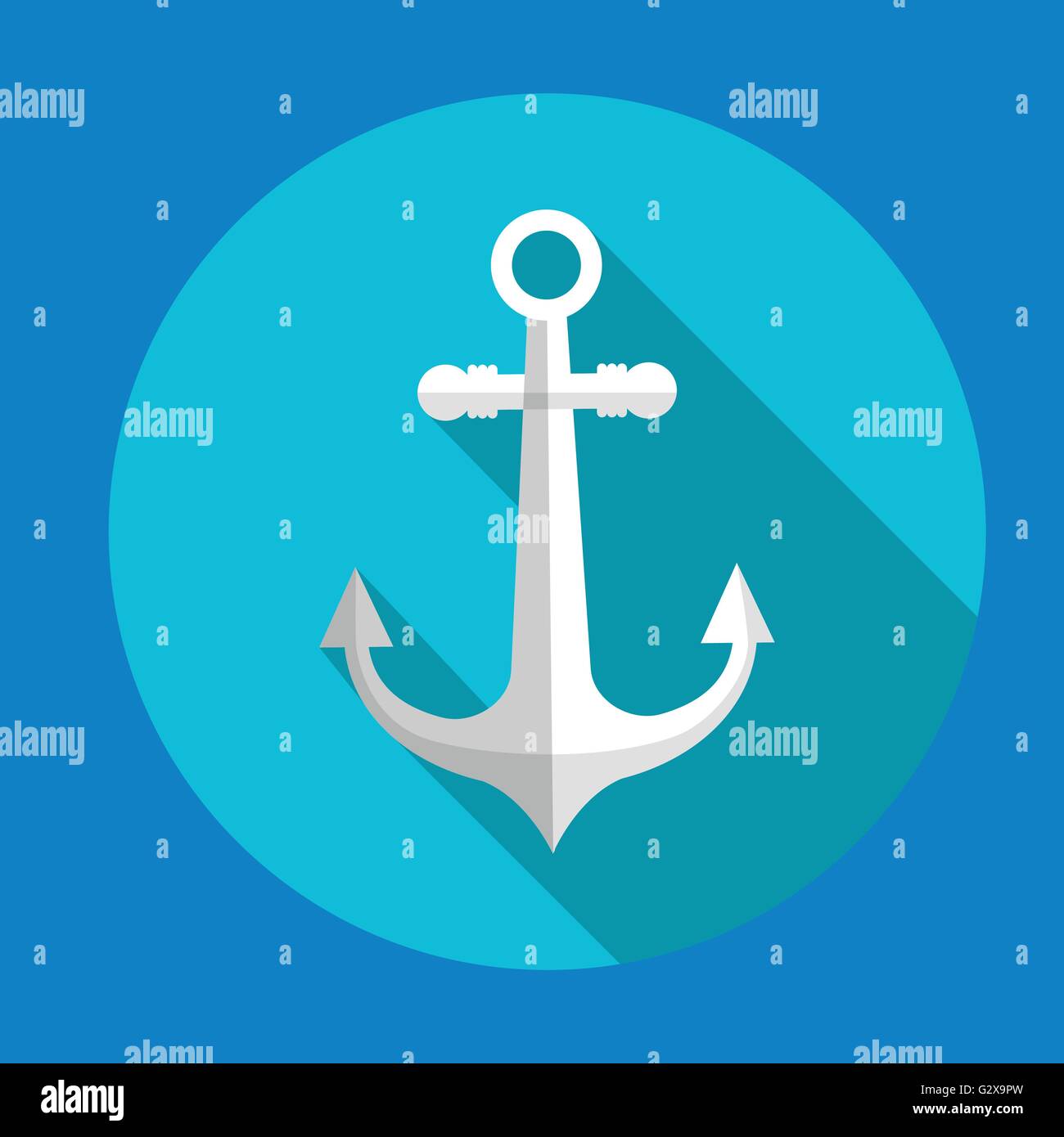 Anchor Marina Icon Logo Flat Vector Stock Vector Image & Art - Alamy