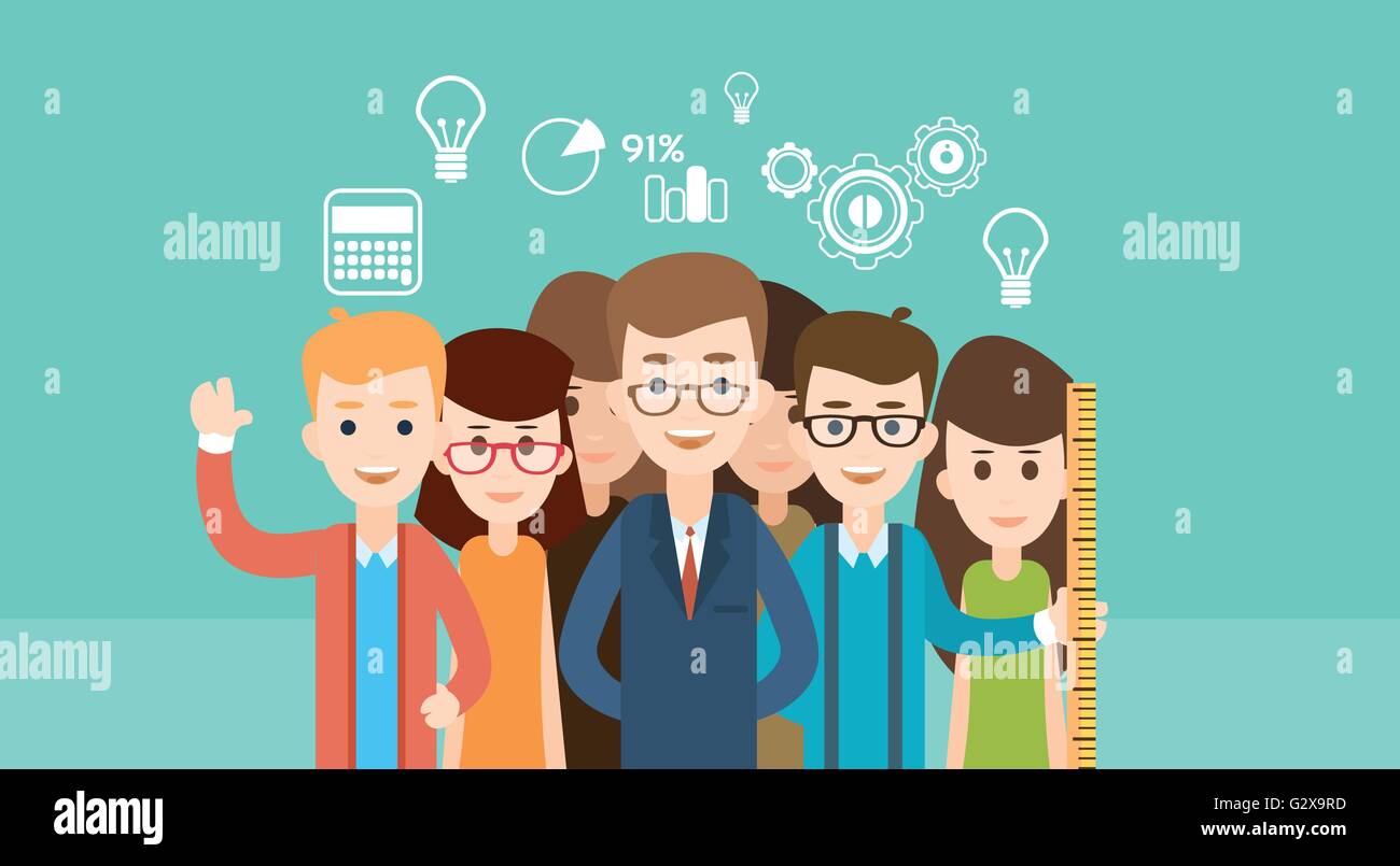 Student Group School Children Education Stock Vector Image & Art - Alamy