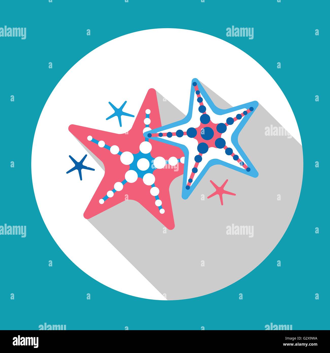 Star Starfish Icon Summer Marine Beach Sea Ocean Tropical Vacation ...