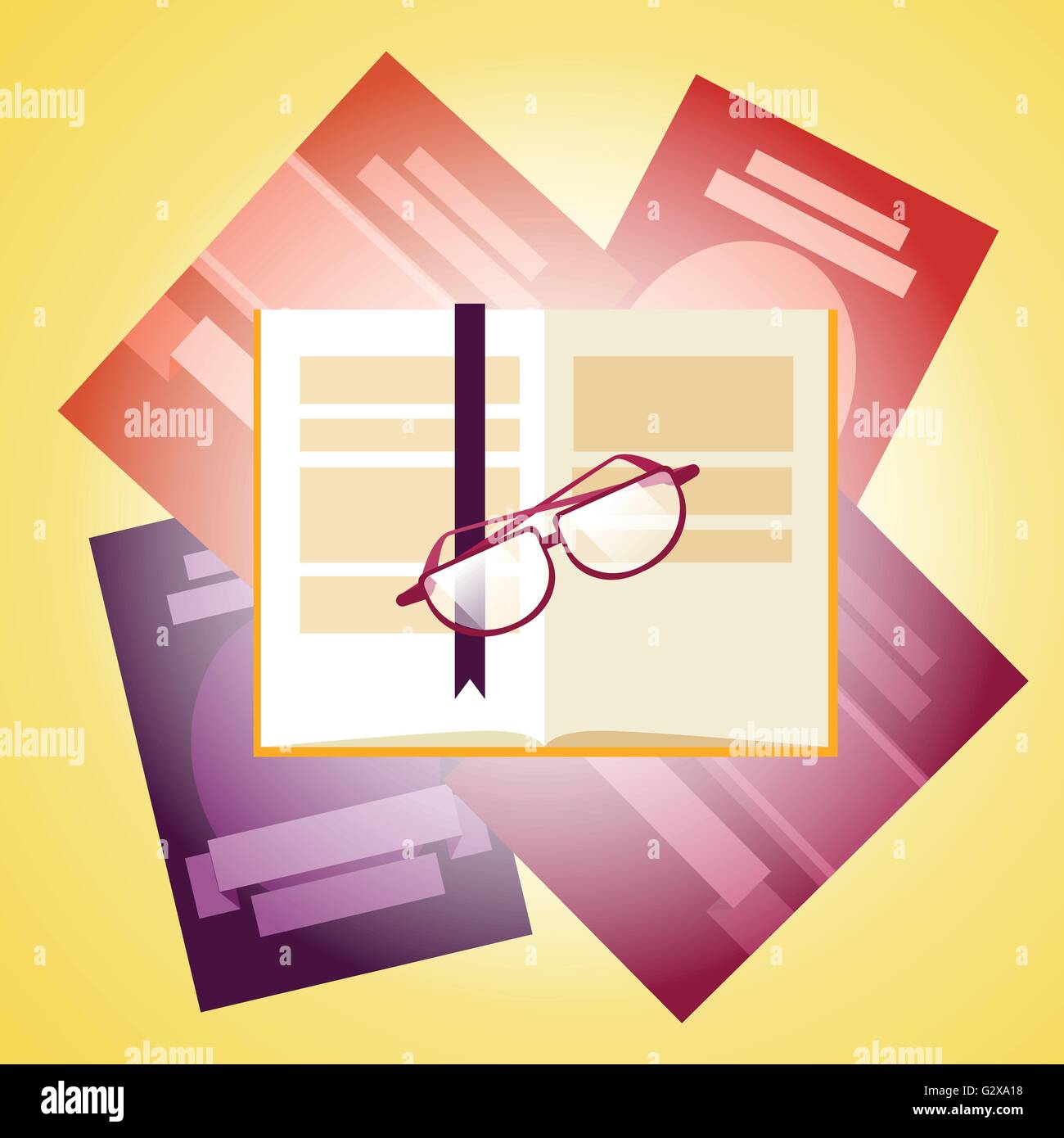 History book color icon Stock Vector Images - Alamy