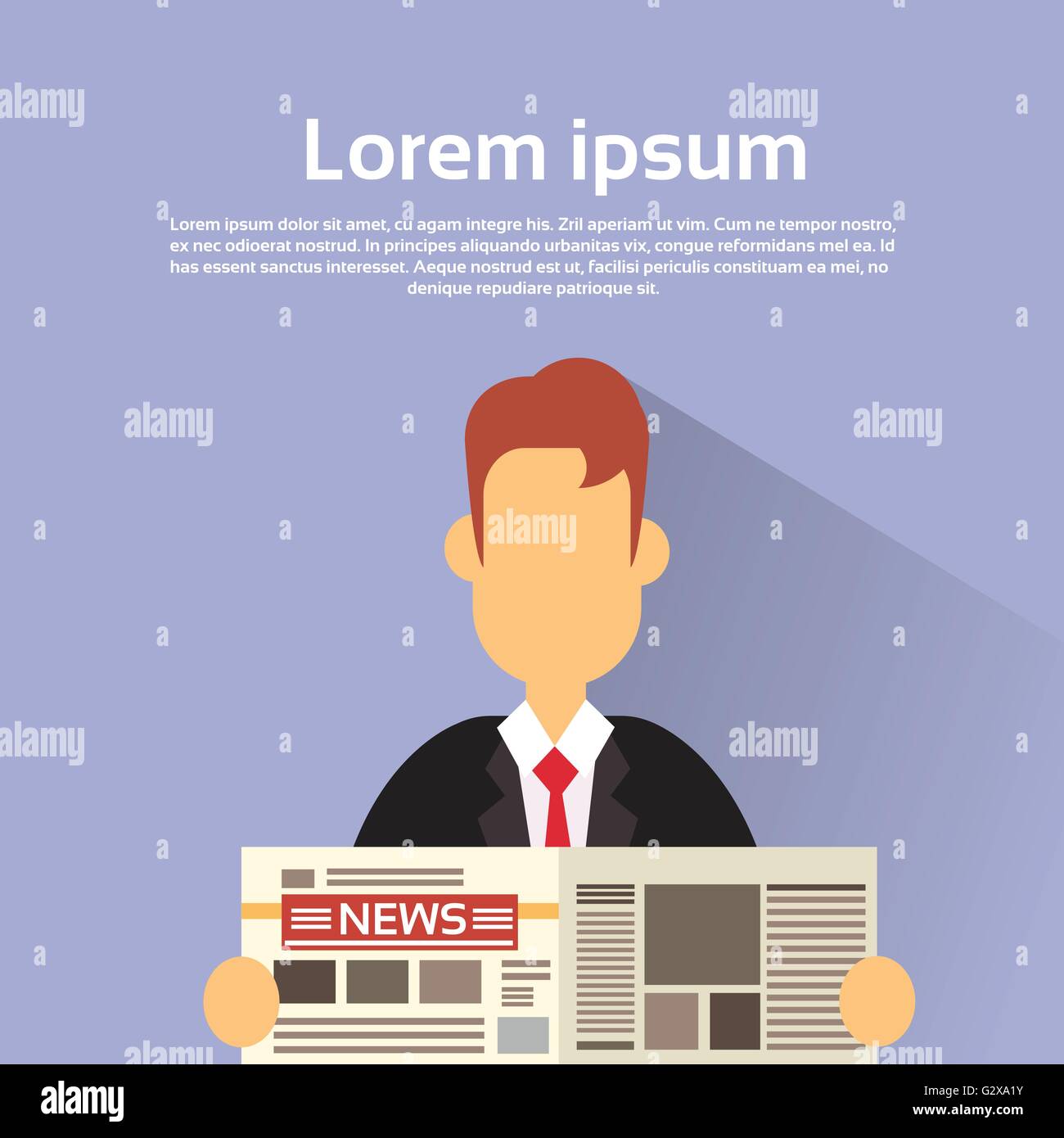 Business Man Hold News Paper Read Newspaper Stock Vector Image & Art ...