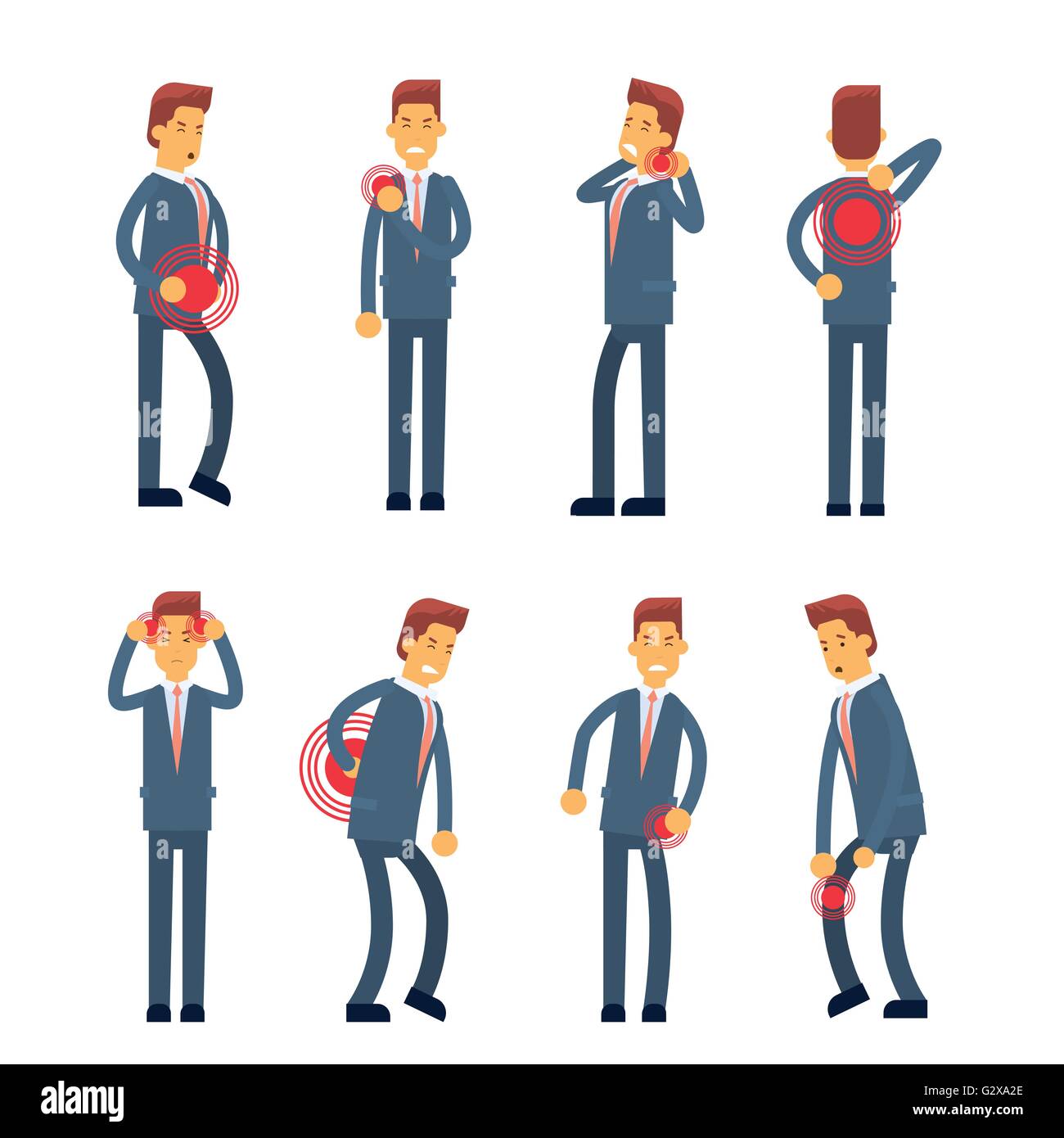 Back pain cartoon hi-res stock photography and images - Alamy