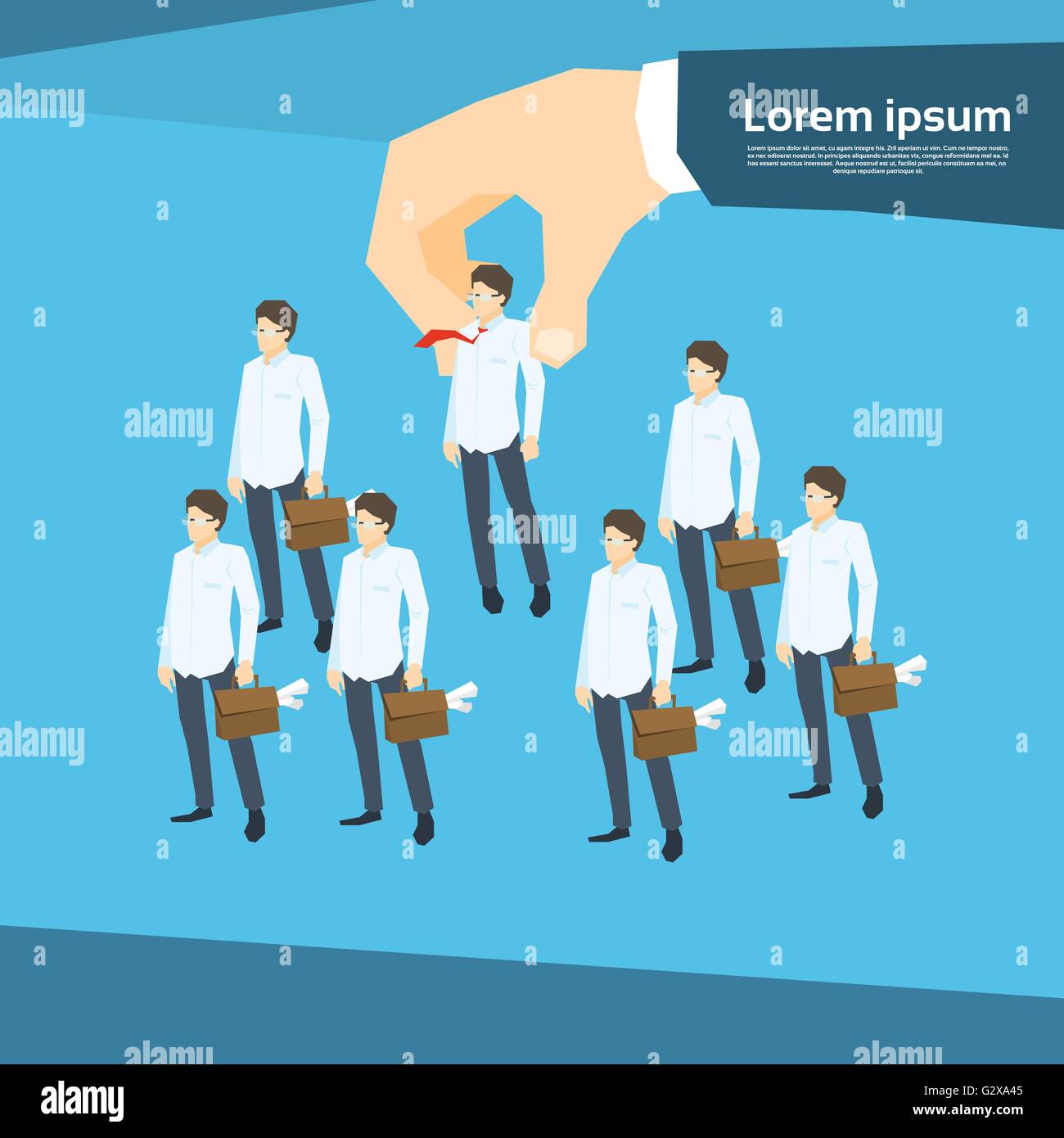 Recruitment Hand Picking Business Person Candidate People Group Stock ...