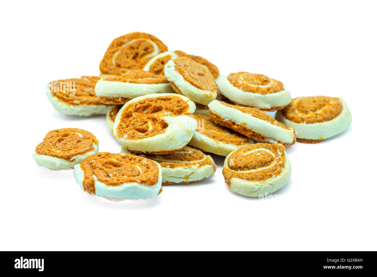 Biscuits with isolated white background Stock Photo - Alamy
