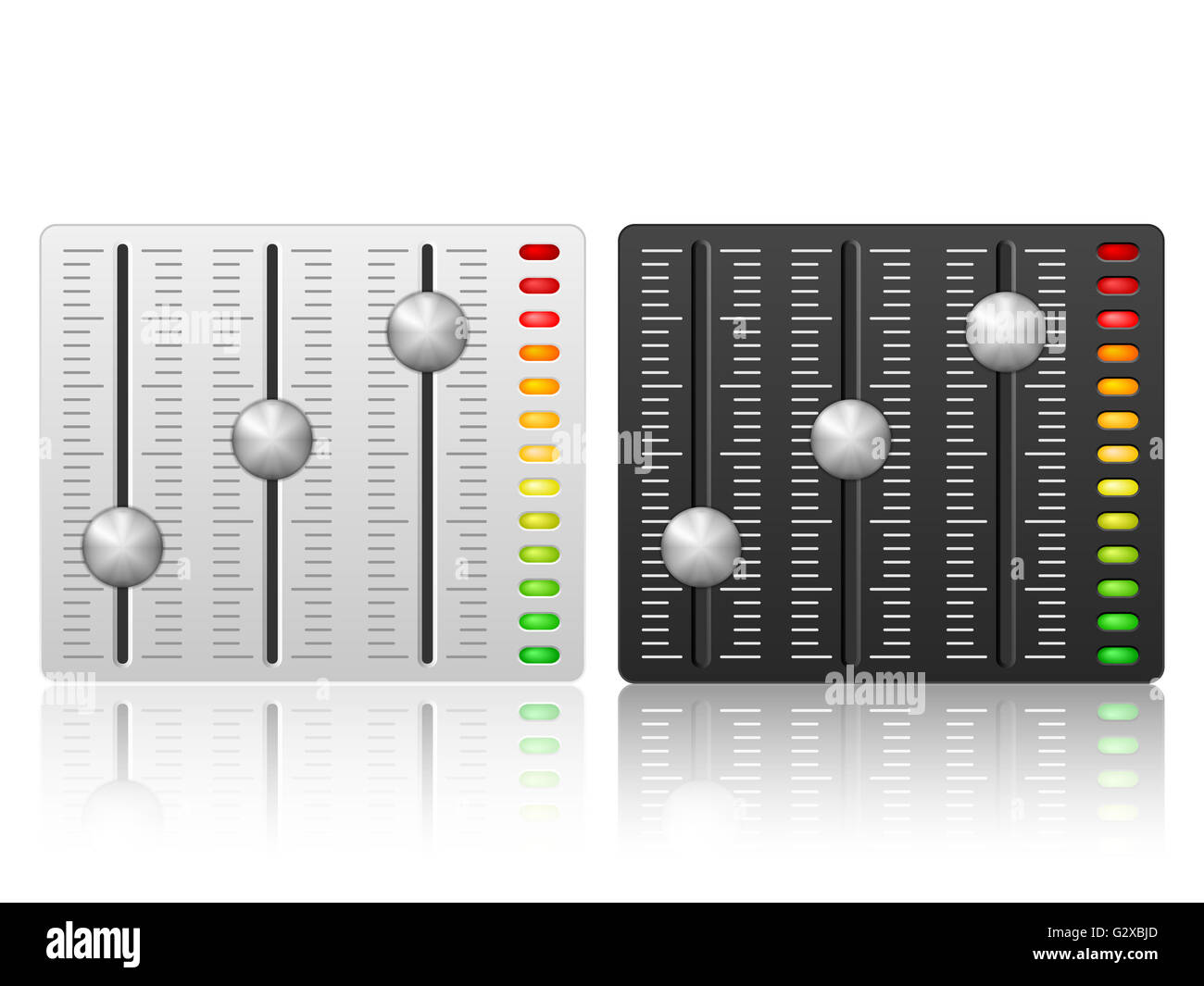 Mixing console icon on a white background Stock Photo - Alamy