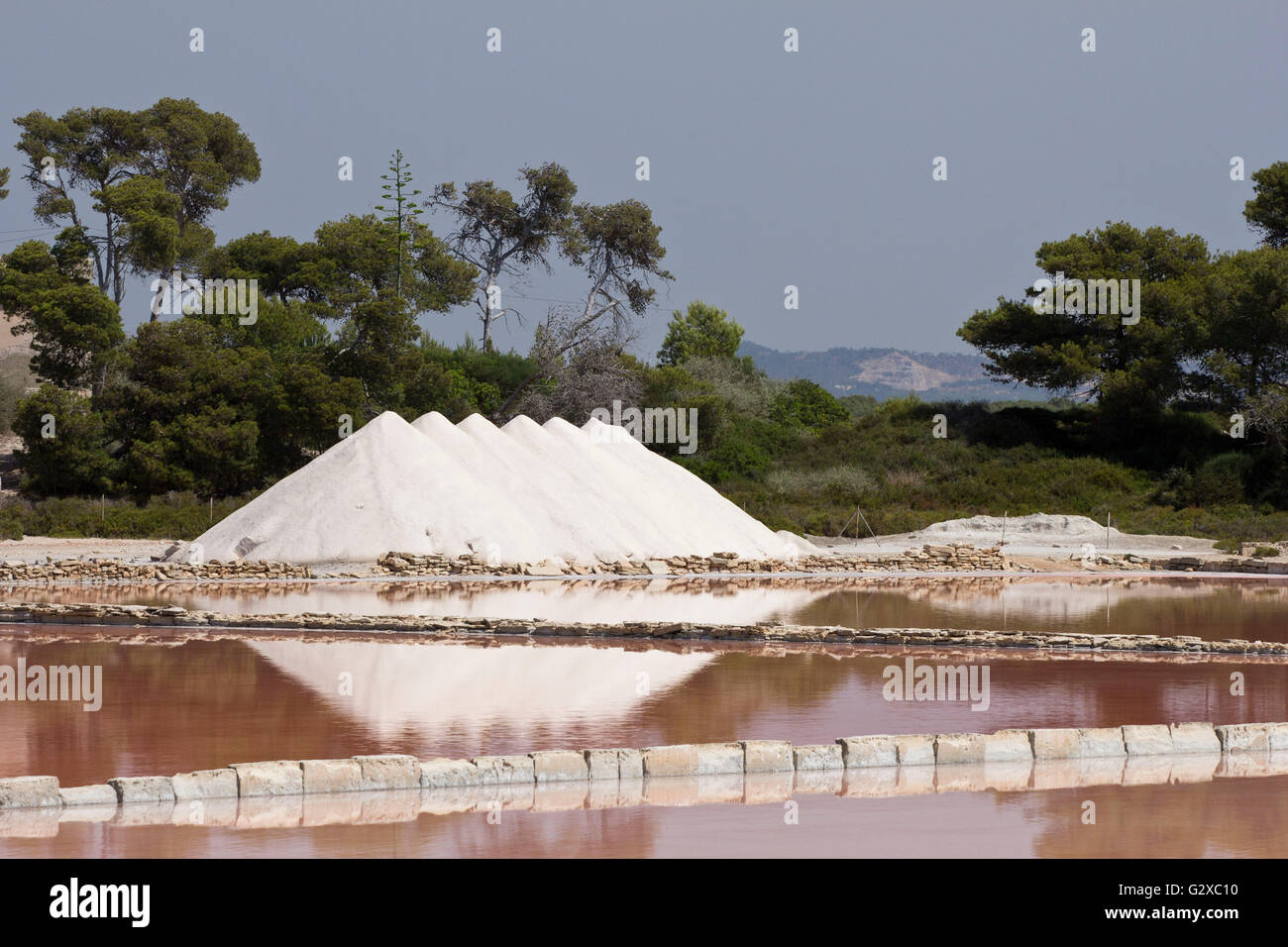 Salines de S'Avall, salt evaporation ponds, Colonia de Sant Jordí ...