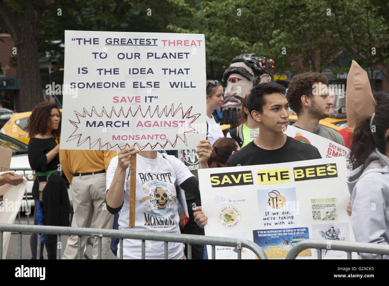 March and demonstration against Monsanto and genetically modified foods ...