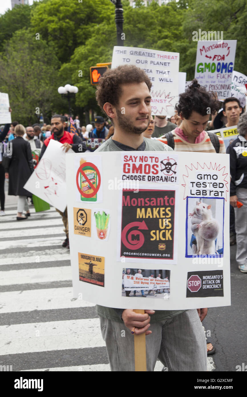 March and demonstration against Monsanto and genetically modified foods ...