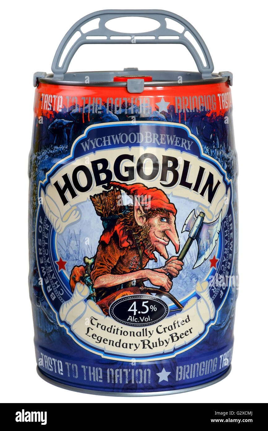 a cask of hobgoblin ruby beer from wychwood brewery england cut out on ...