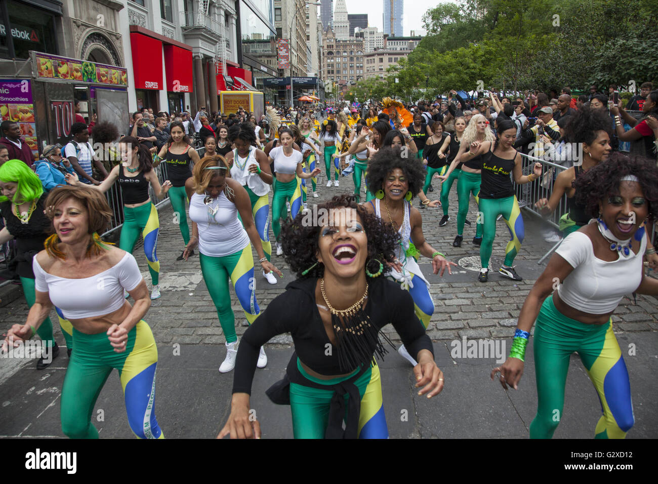 Annual New York CIty Dance Parade dances down Broadway near Union ...