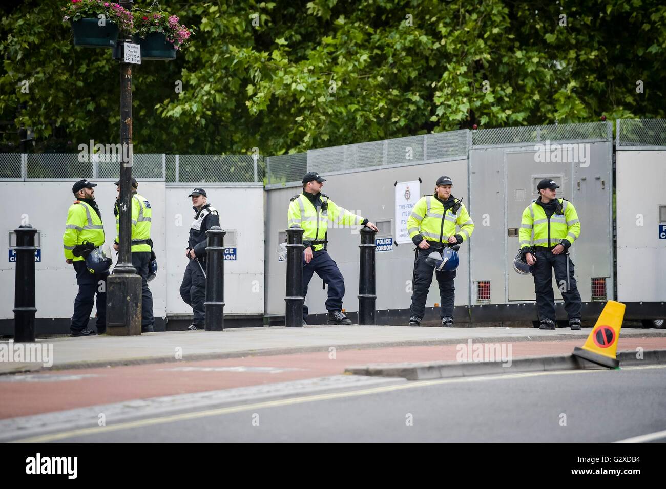 A heavy police presence as a small group of people attend a far right ...