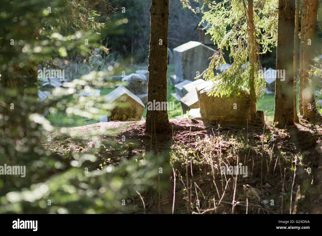 medieval tomb - Bosnia Stock Photo - Alamy