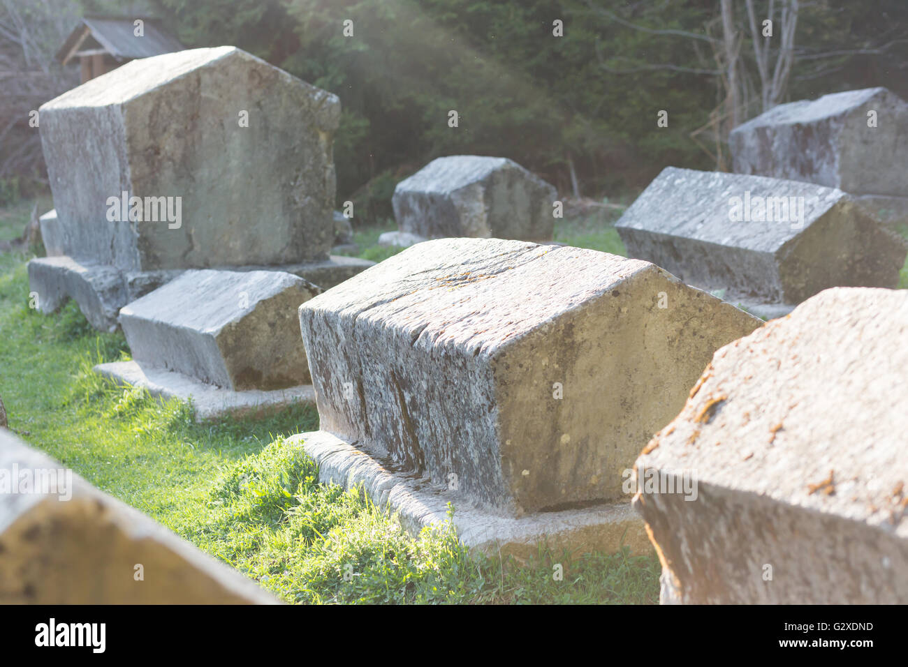 medieval tomb - Bosnia Stock Photo - Alamy