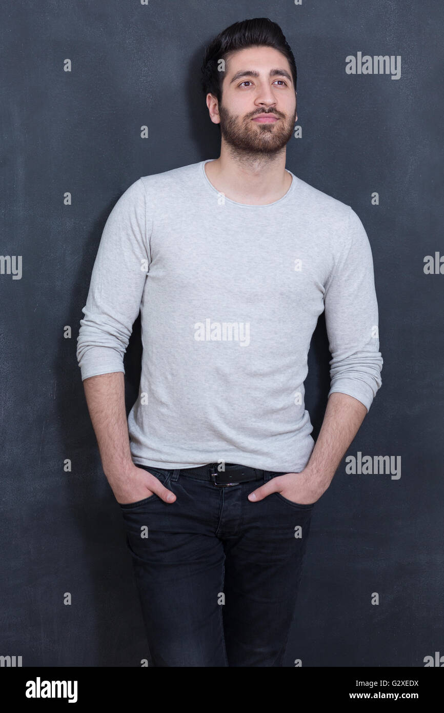 Arabic man with beard portrait Stock Photo - Alamy