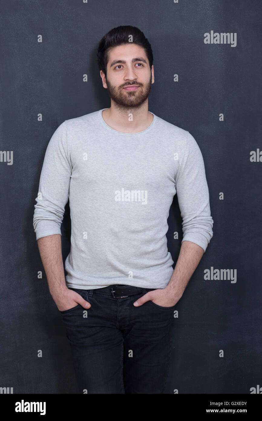 Arabic man with beard portrait Stock Photo - Alamy