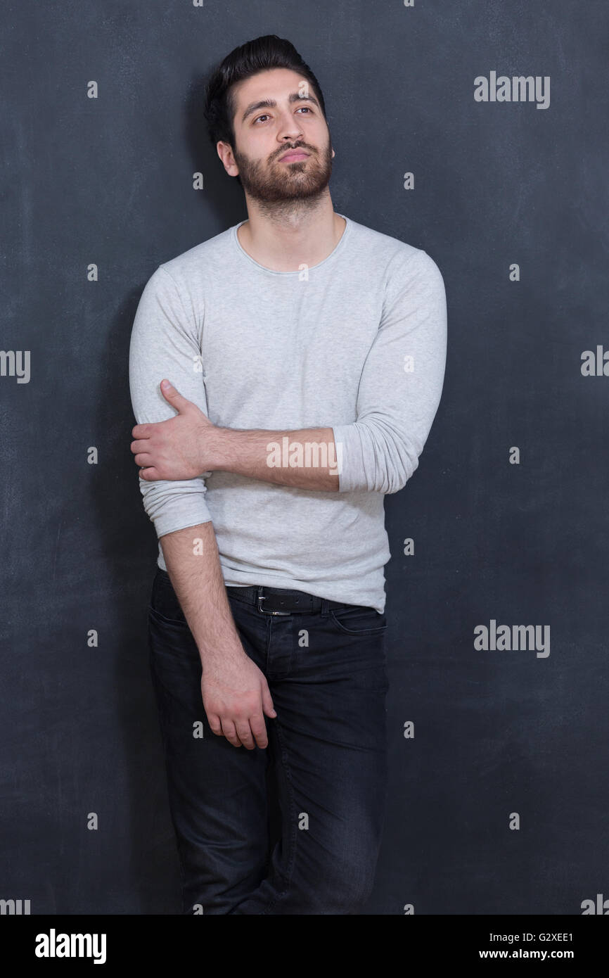 Arabic man with beard portrait Stock Photo - Alamy
