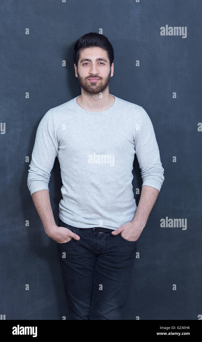 Arabic man with beard portrait Stock Photo - Alamy