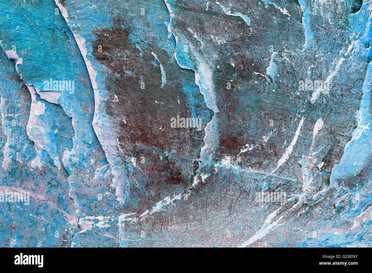 close up of old stone with blue crust Stock Photo - Alamy