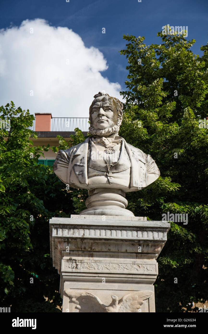 Public Statue of Camillo Benso, Count of Cavour in the main square ...