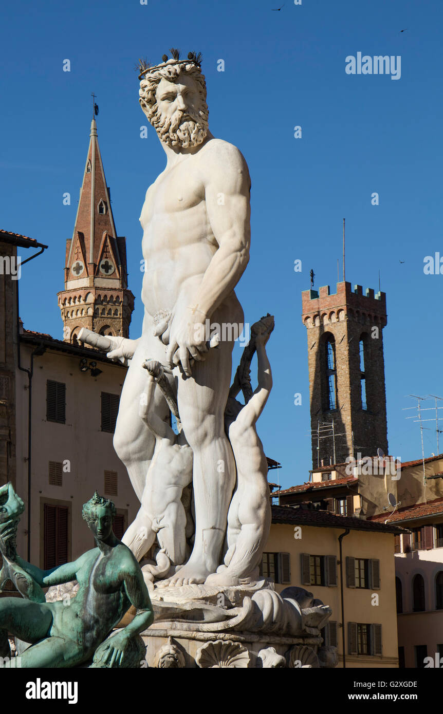 The Fountain of Neptune Fountain statue of Neptune in Piazza della ...