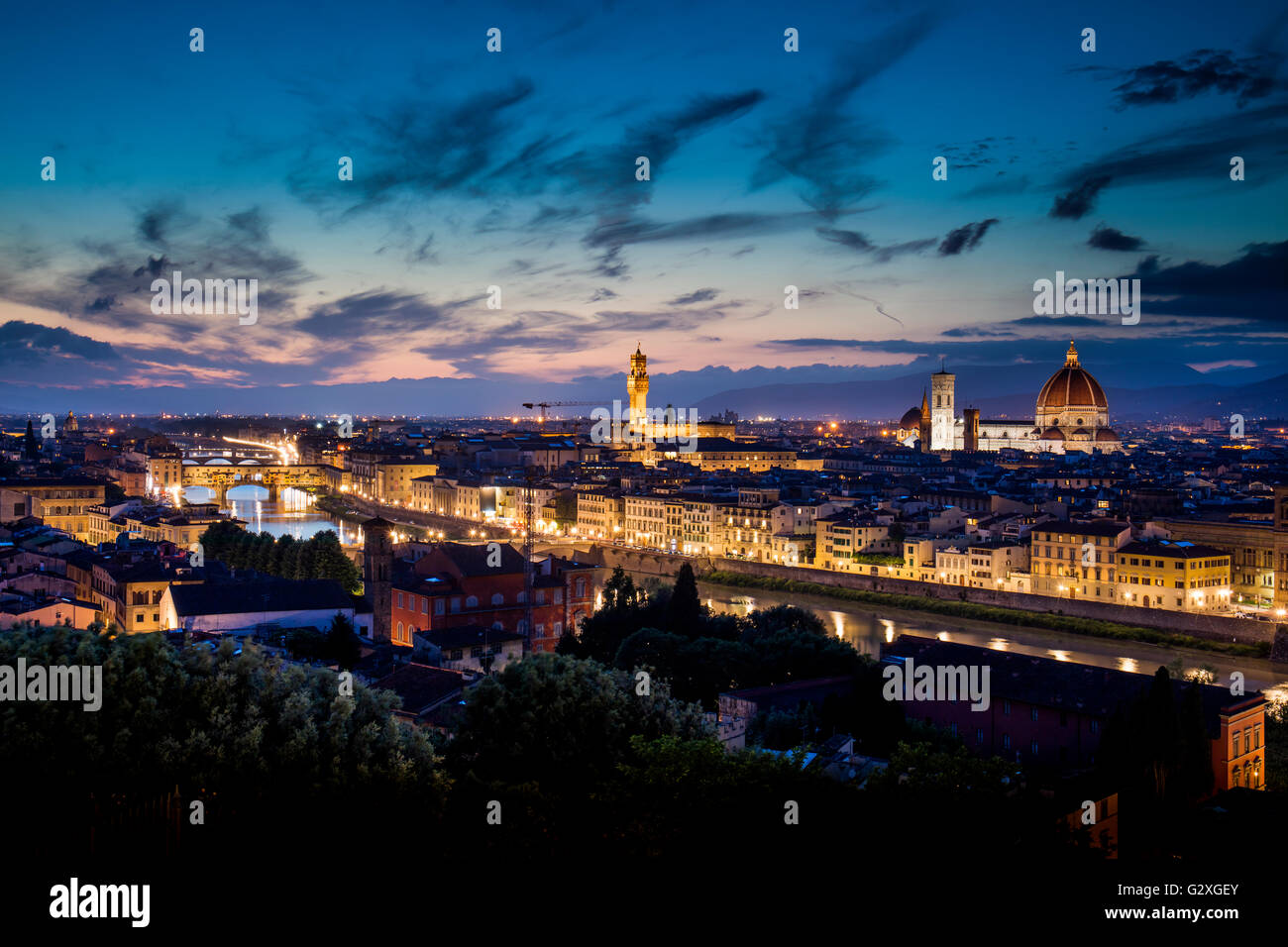 Florence nightscape hi-res stock photography and images - Alamy
