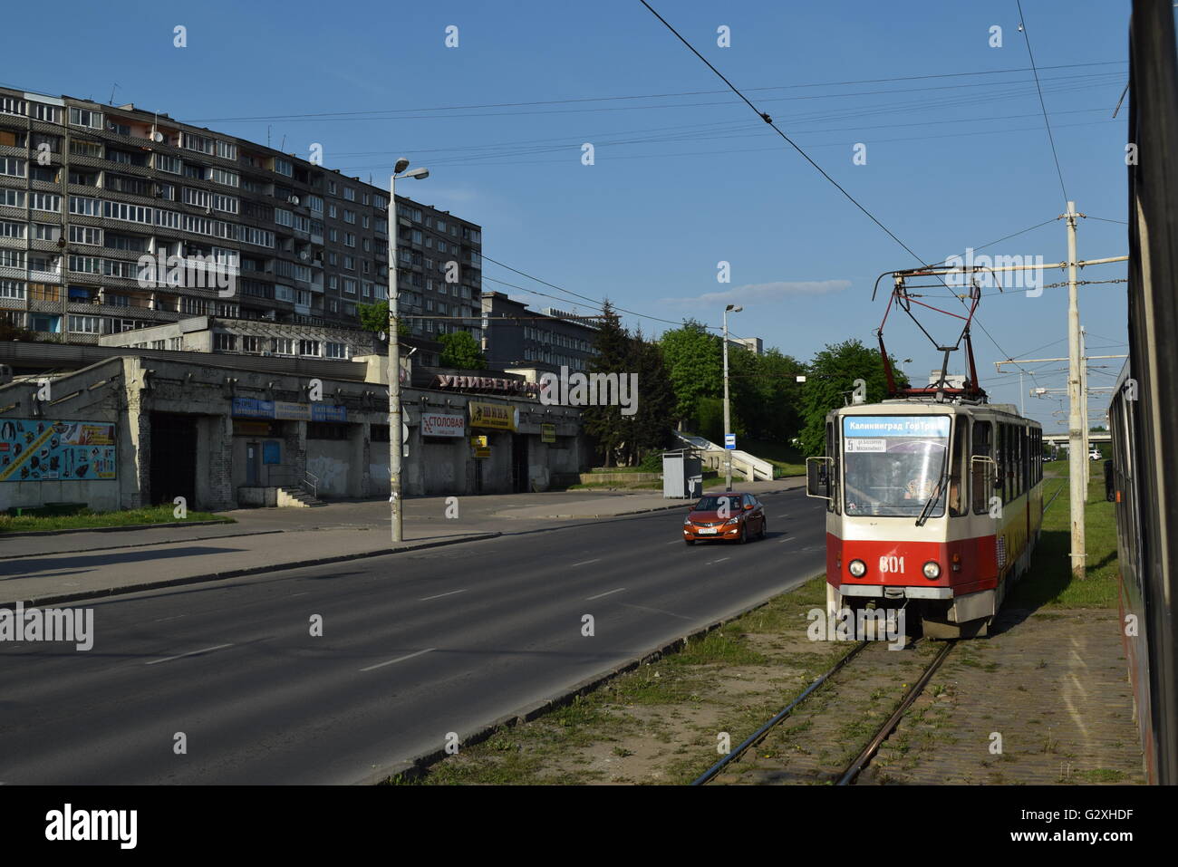 Tram view of Kaliningrad: modern state of the westernmost tramway in ...
