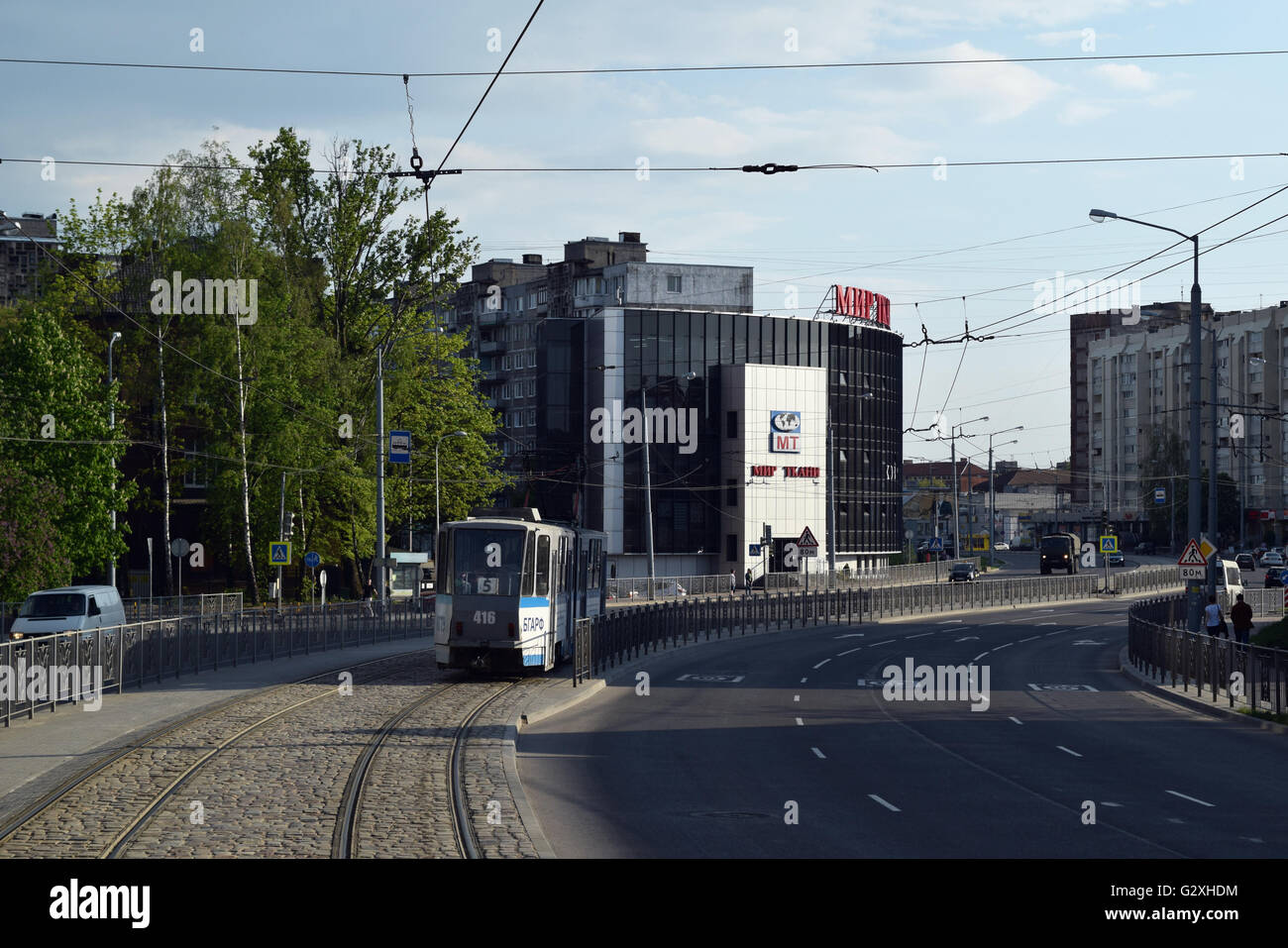 Tram view of Kaliningrad: modern state of the westernmost tramway in ...