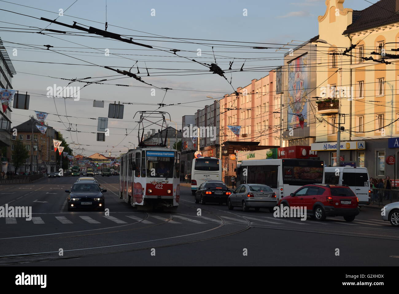 Tram view of Kaliningrad: modern state of the westernmost tramway in ...