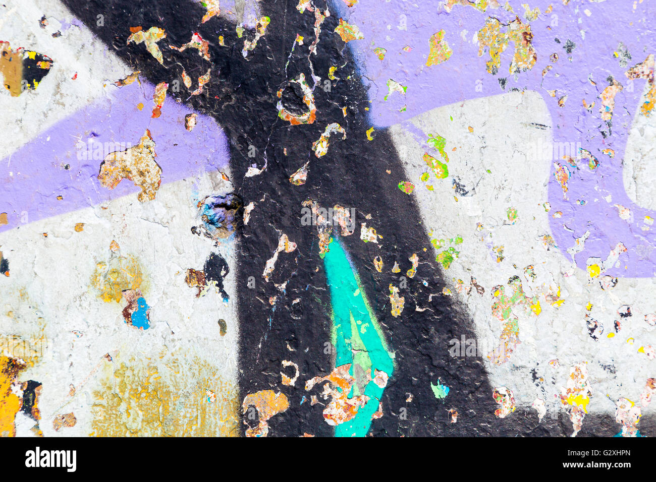 Closeup abstract painted wall of the city. Street art graffiti creative ...