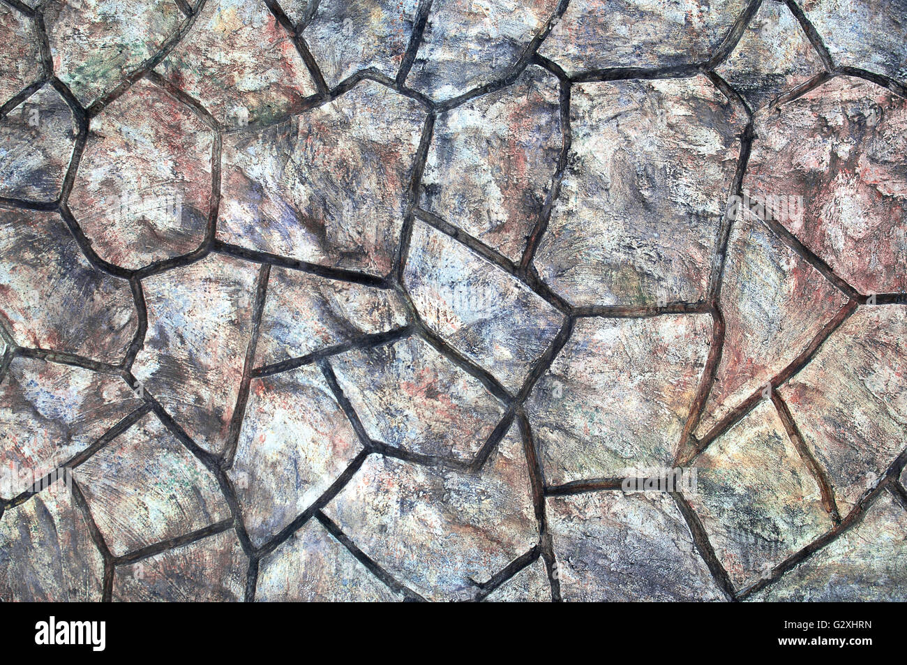 Stone wall from marble slabs of irregular shape Stock Photo - Alamy