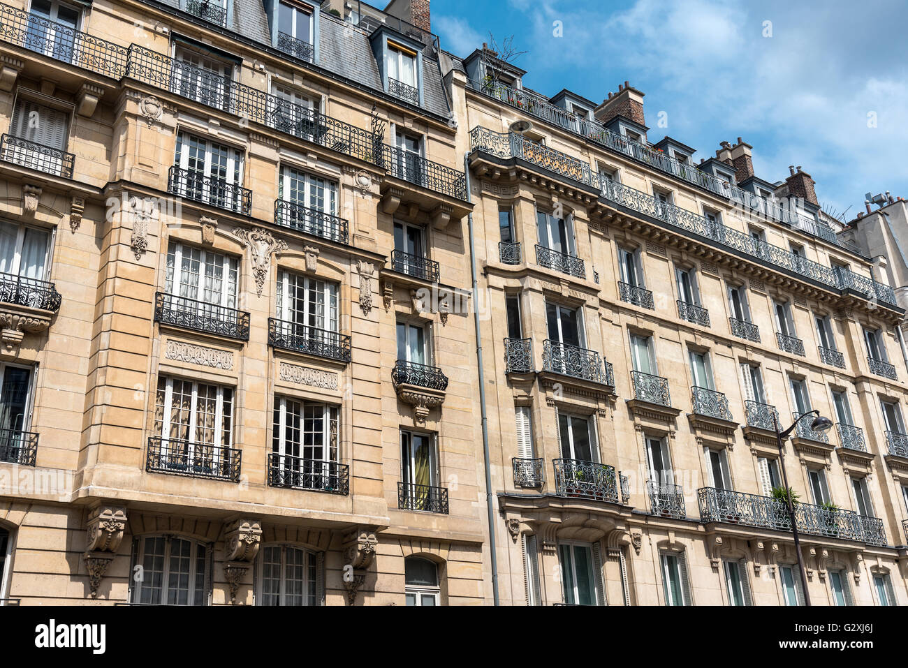 Facades of some traditional buildings in downtown Paris, France Stock ...