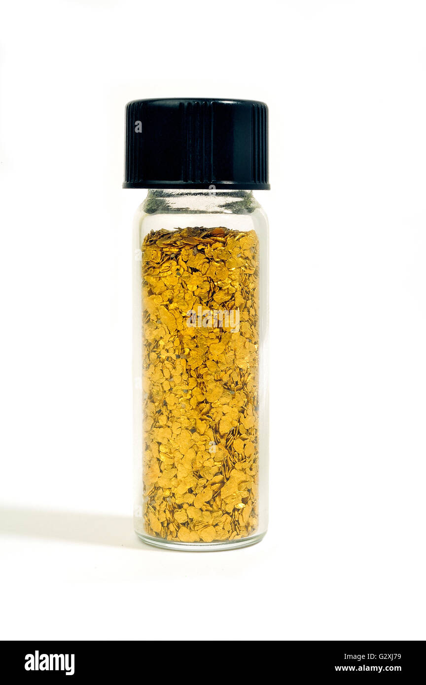 Gold flakes in a bottle hi-res stock photography and images - Alamy