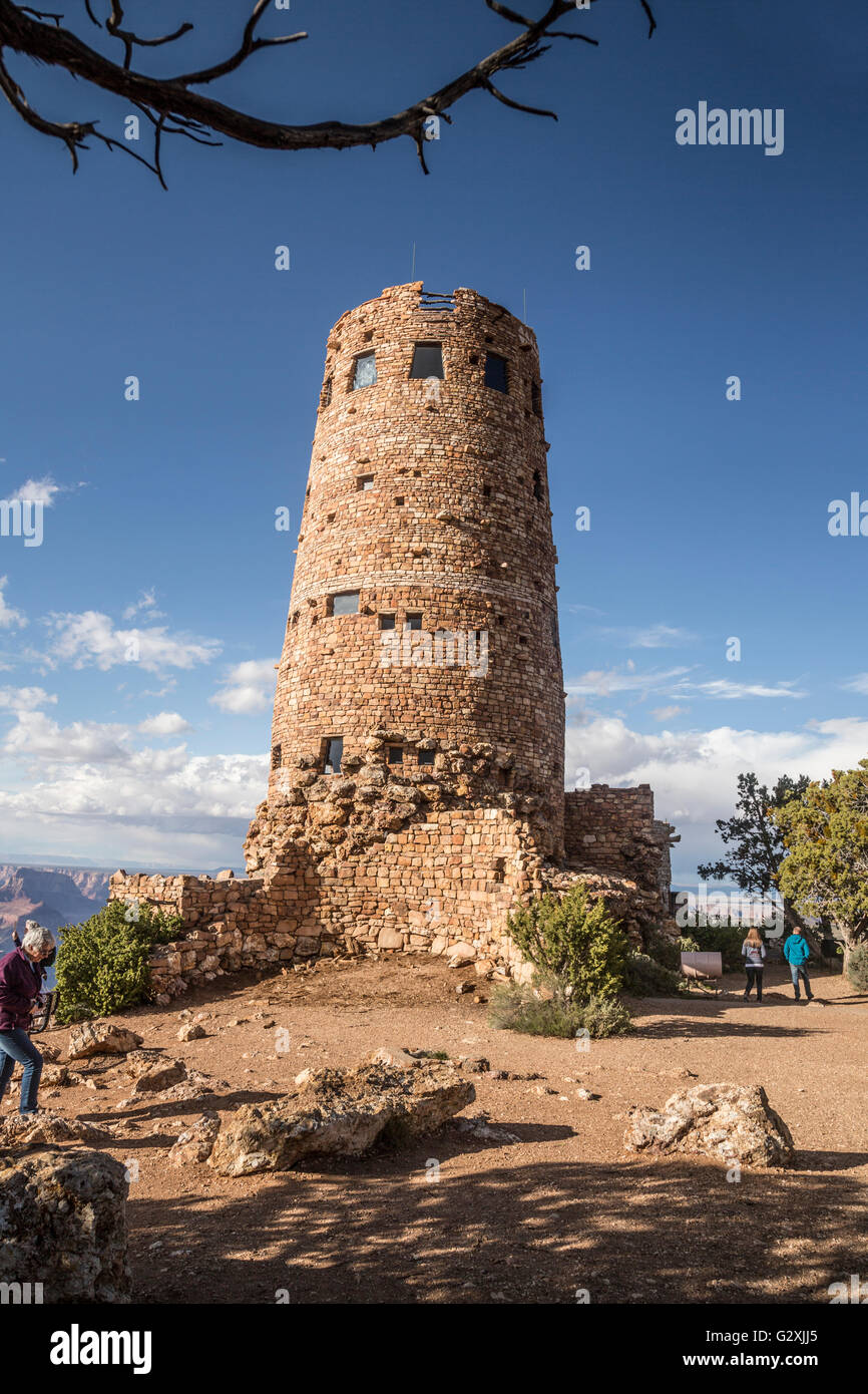 Stone Desert Watch Tower on the North Rim of the Grand Canyon Arizona ...