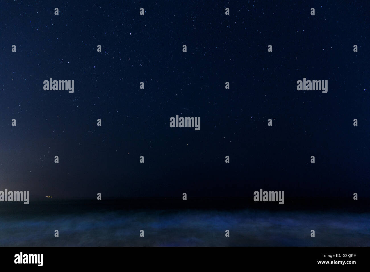 night sea sky stars landscape Stock Photo - Alamy