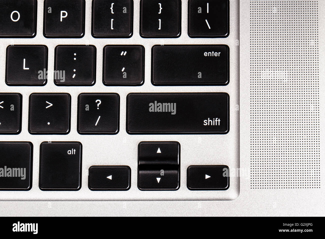 Silver laptop keyboard close hi-res stock photography and images - Alamy