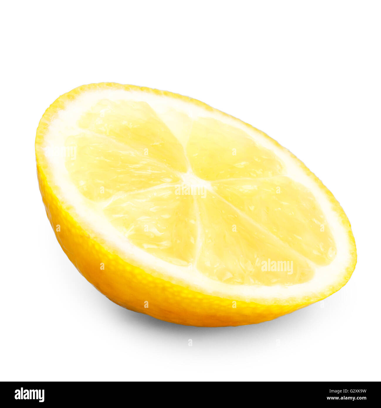lemon slice isolated white fruit Stock Photo - Alamy