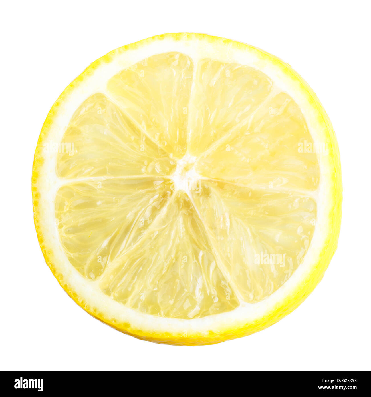 lemon slice isolated white fruit Stock Photo - Alamy