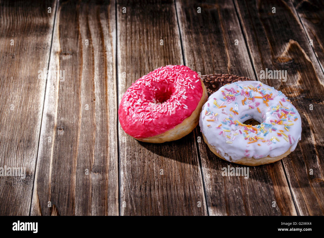 donut wooden background texture baking Stock Photo - Alamy