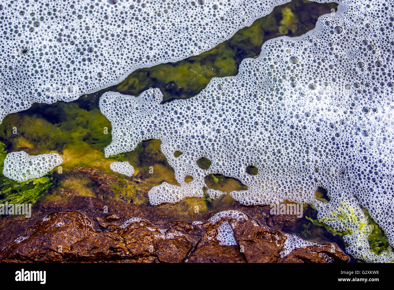 Sea wave foam texture background Stock Photo - Alamy