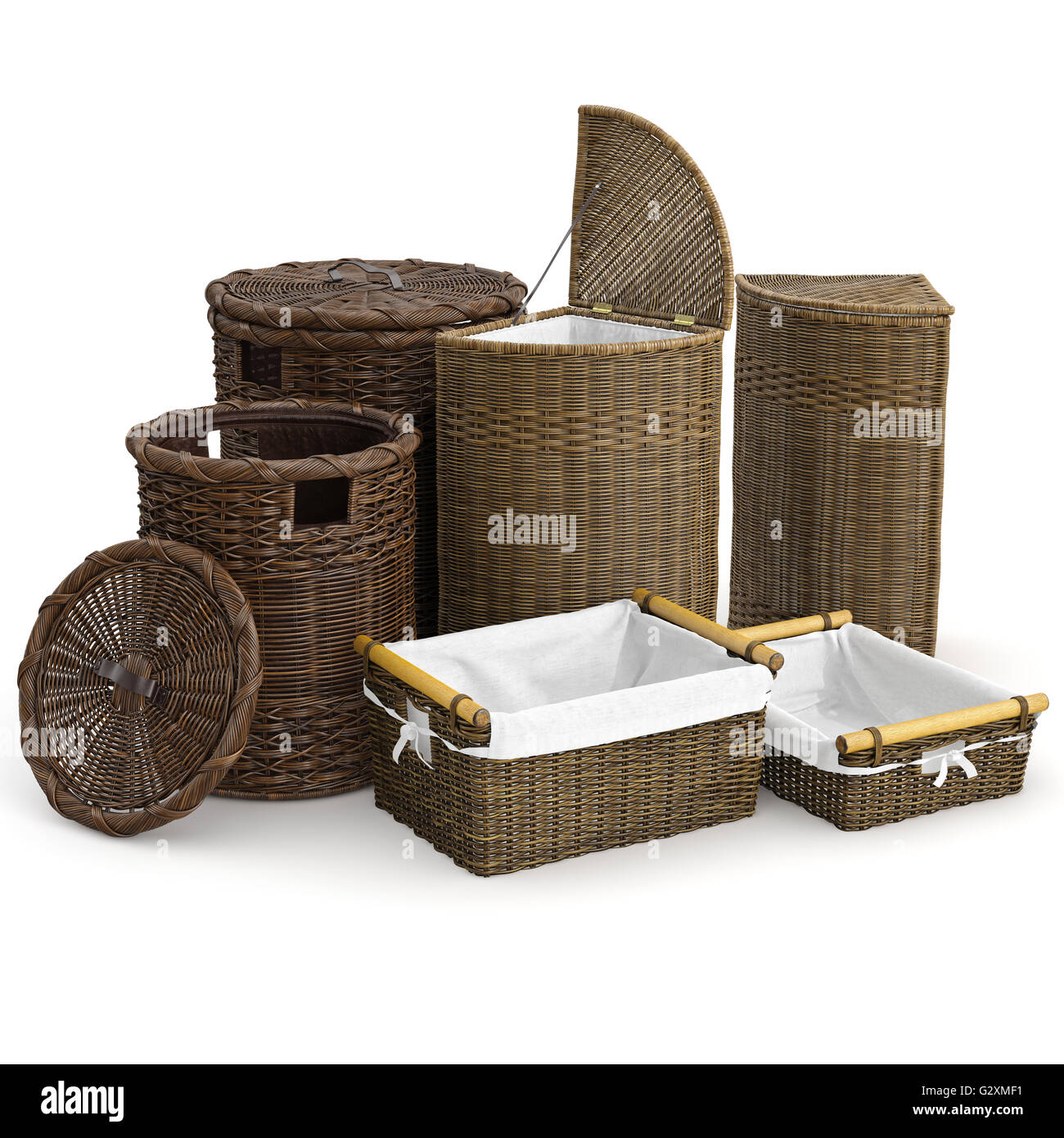 Food collection baskets Cut Out Stock Images & Pictures - Alamy