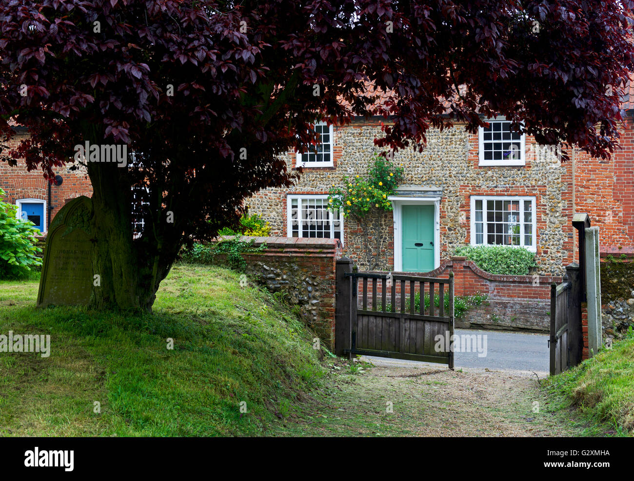 Gate of St Mary's Church, in the village of Great Snoring, Norfolk ...