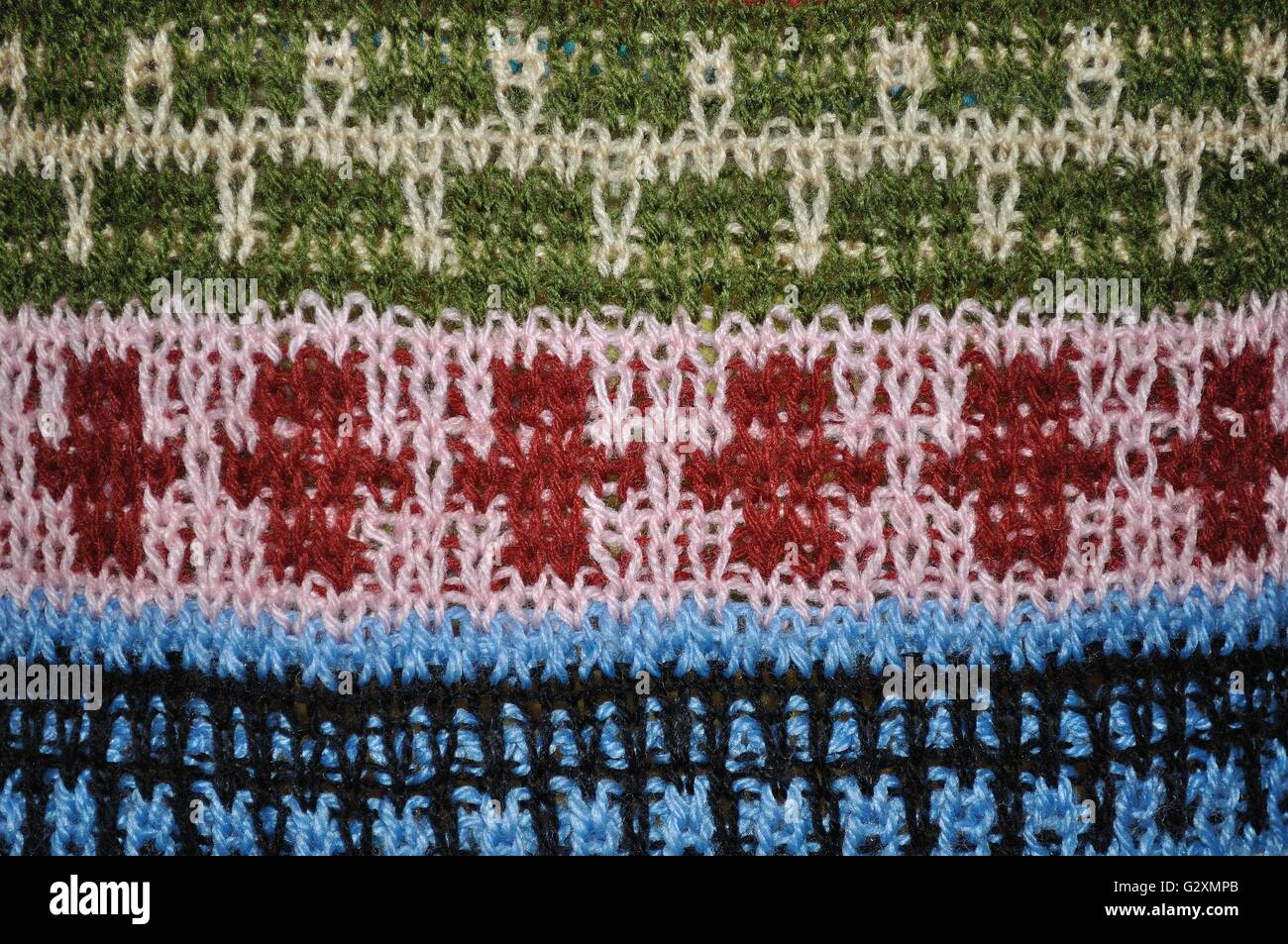 Background texture of colorful woolen knitted pattern Stock Photo - Alamy