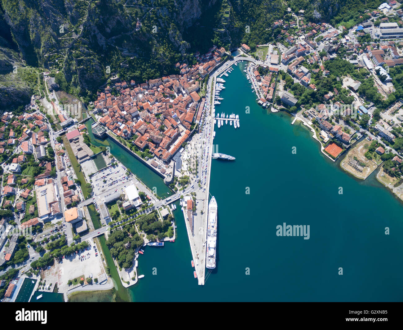 Aerial view of Kotor Stock Photo - Alamy